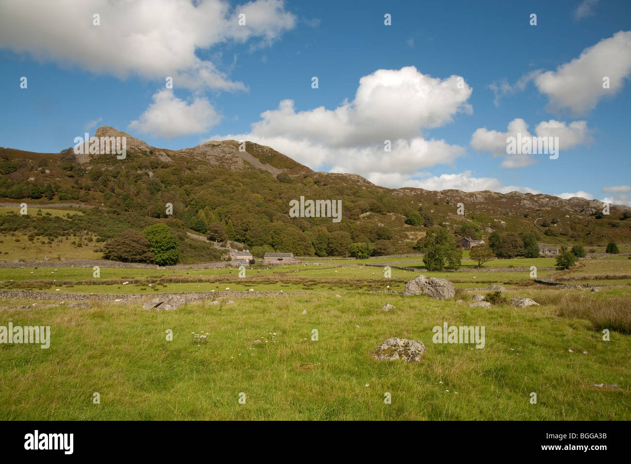 Little Barrow Fell and Great Barrow Fell in Eskdale in the English Lake ...
