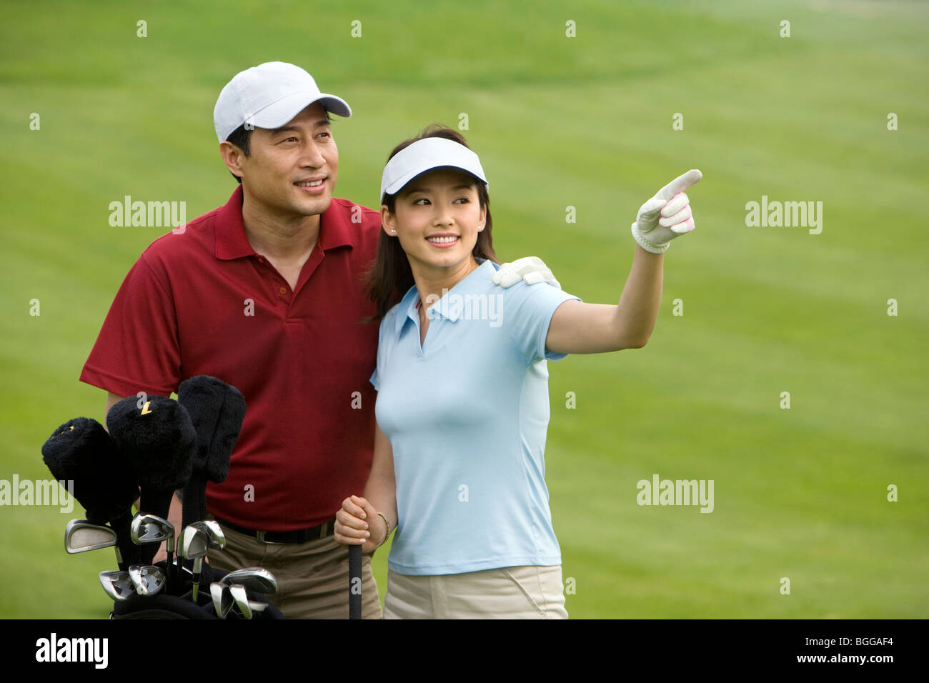 Portrait of Two Golfers Stock Photo - Alamy