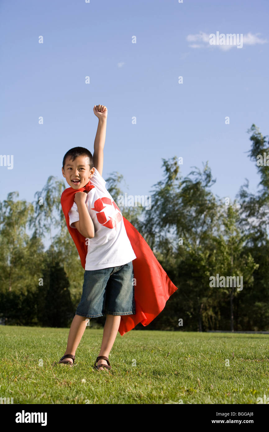 Environment protection "super boy Stock Photo - Alamy