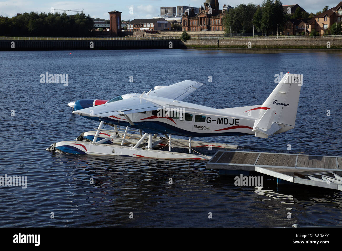 Seaplane departing from the jetty in the Canting Basin on the River ...