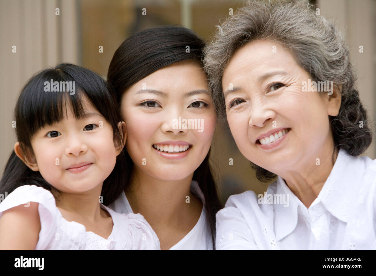 Portrait of a Three generation family Stock Photo - Alamy