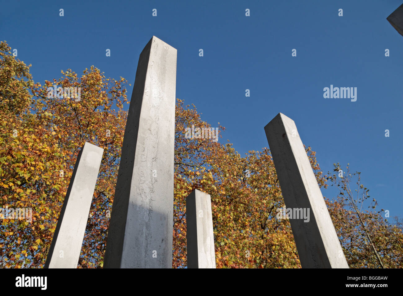 View of the "7 July Memorial" to the 52 victims of the London terrorist ...