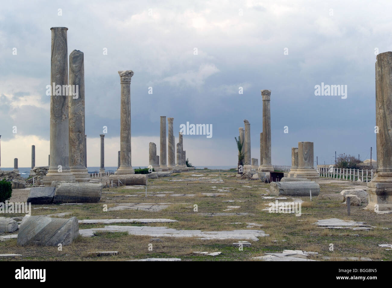 Roman and Byzantine ruins, Al-Mina Archaeological Site, Tyre, Lebanon ...