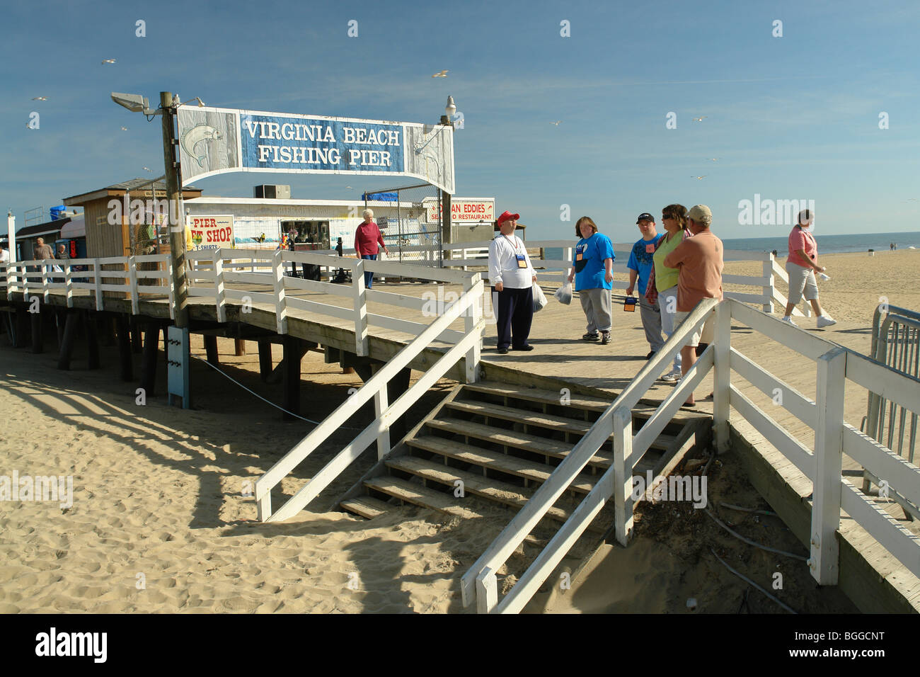 AJD61938, Virginia Beach, VA, Virginia, Fishing Pier, Boardwalk Stock ...