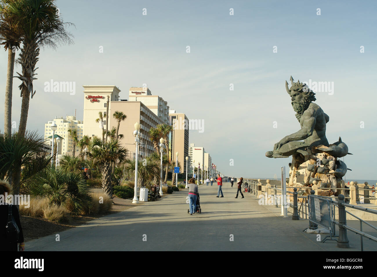 AJD61957, Virginia Beach, VA, Virginia, Boardwalk, Neptune Statue Stock ...
