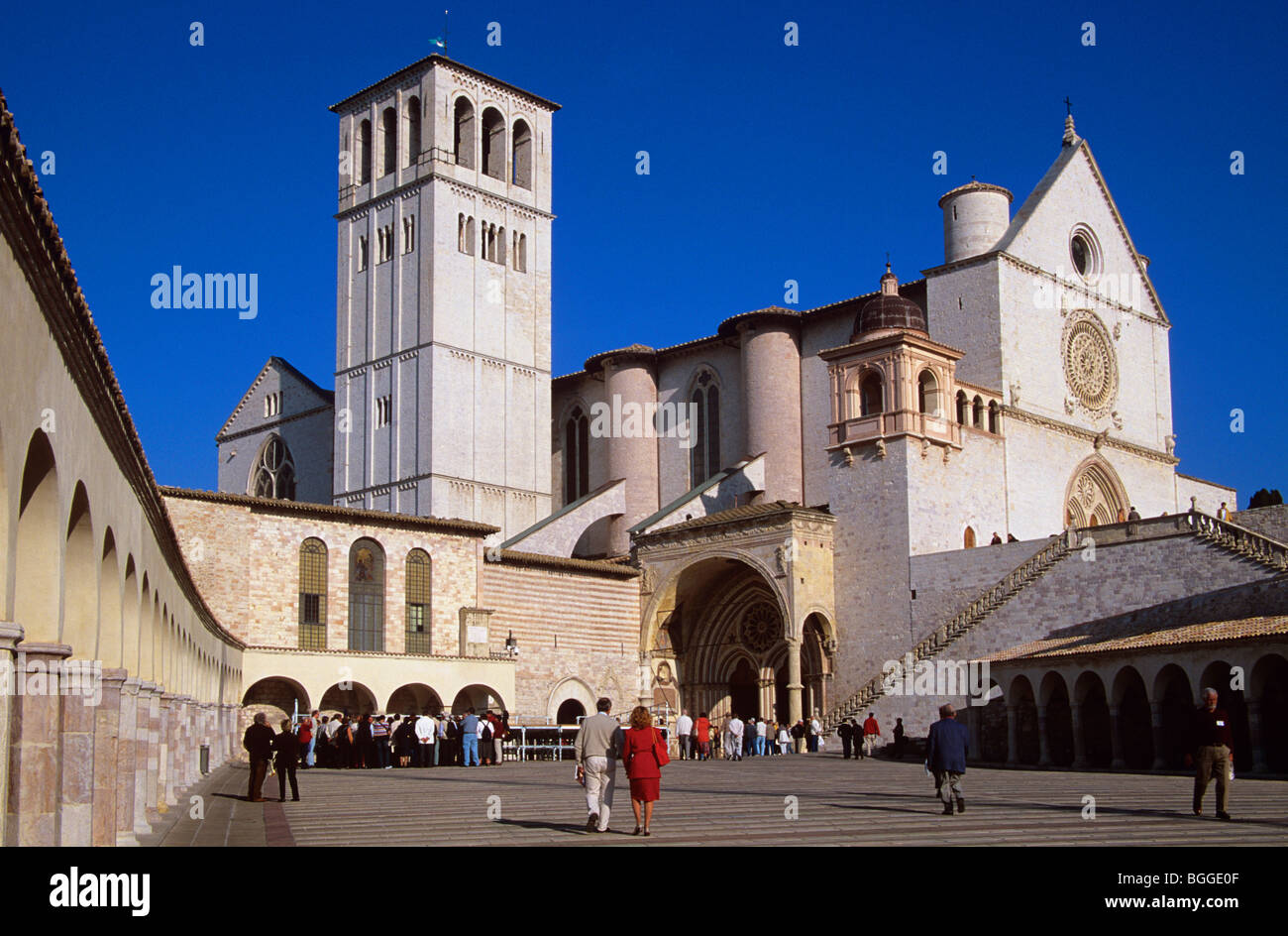 Assisi - St Francis Basilica and Monastery, consecrated in 1253 Stock ...