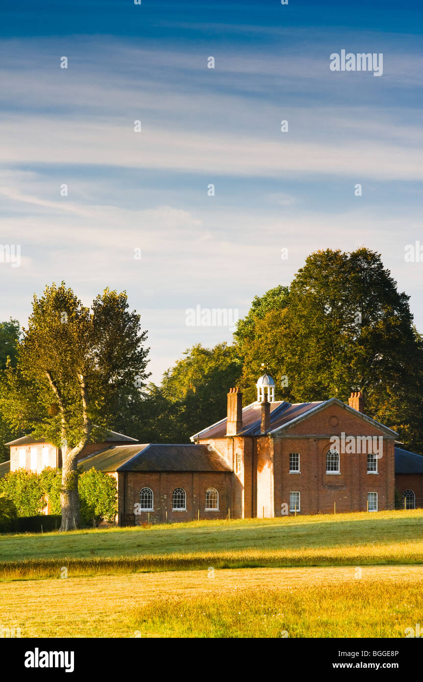 The clock tower and stable block at Mottisfont Abbey viewed from the ...