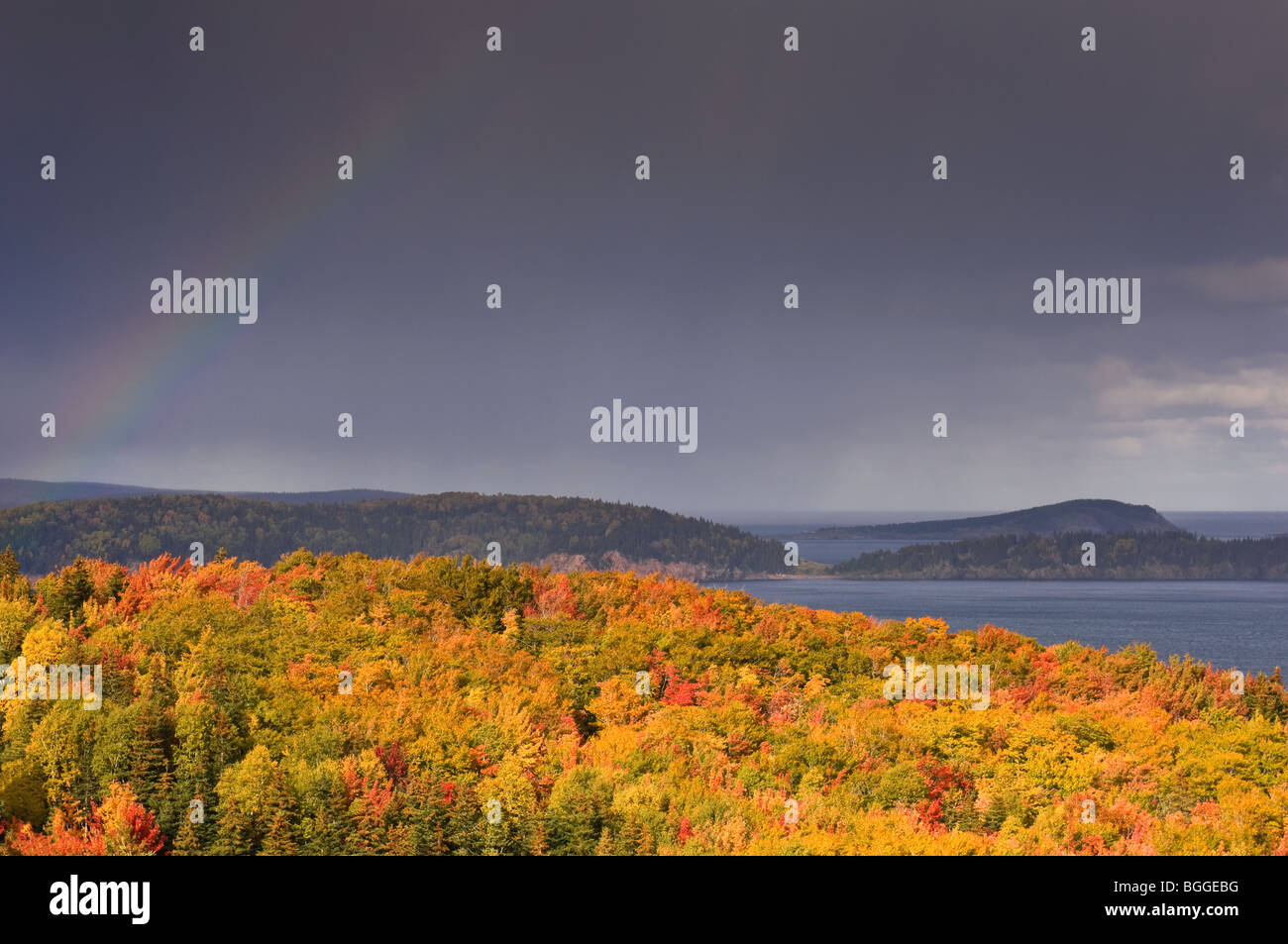 Fall colours at cape breton highlands national park hi-res stock ...