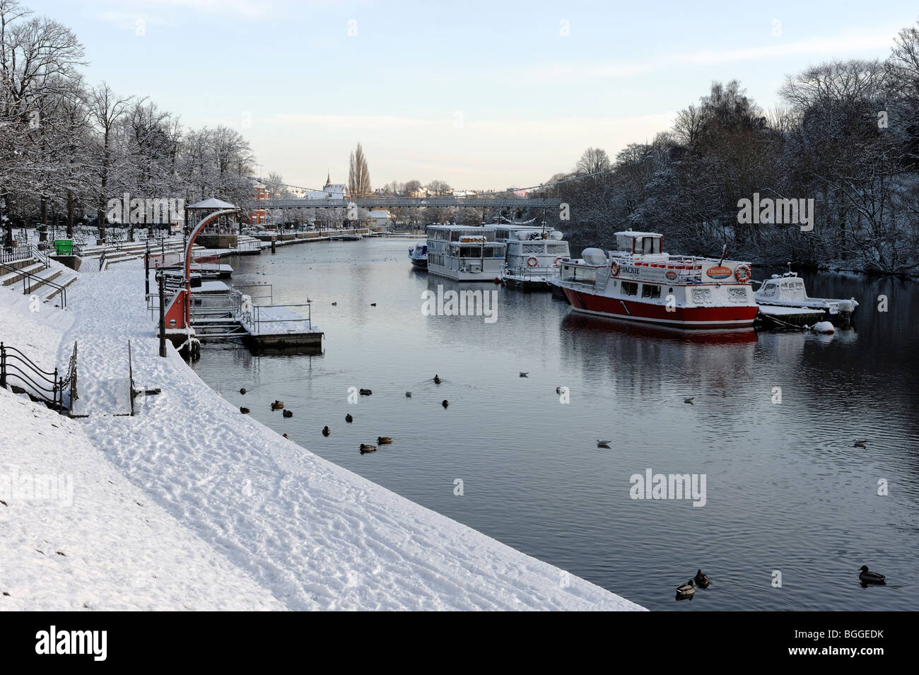 The Groves Chester in snow Stock Photo - Alamy