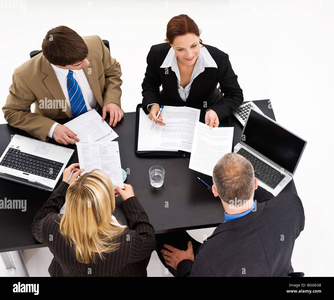Document folders table elevated hi-res stock photography and images - Alamy