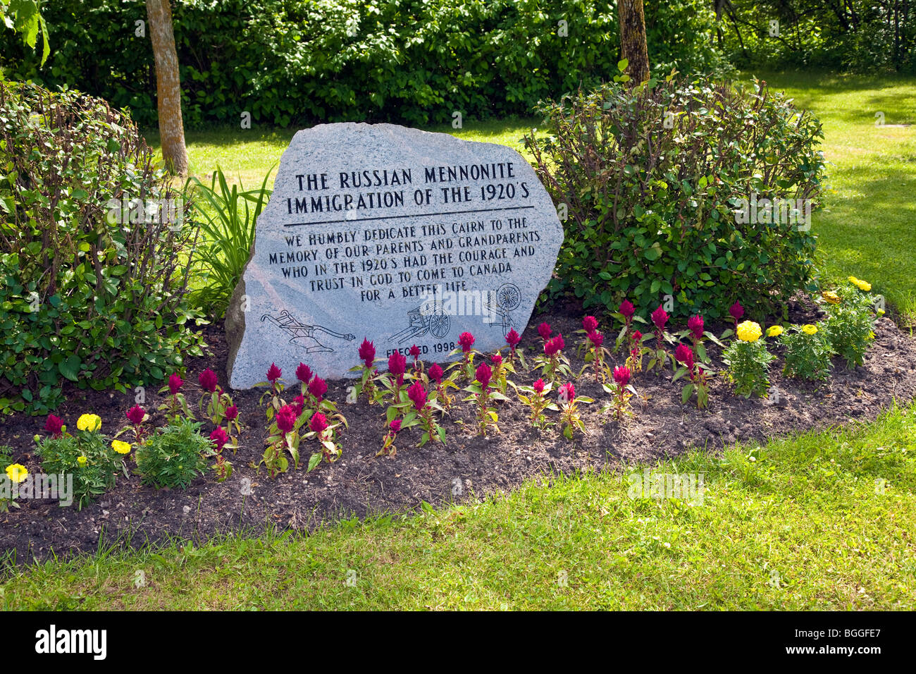 Russian Mennonite Immigration Memorial at Mennonite Heritage Village in ...
