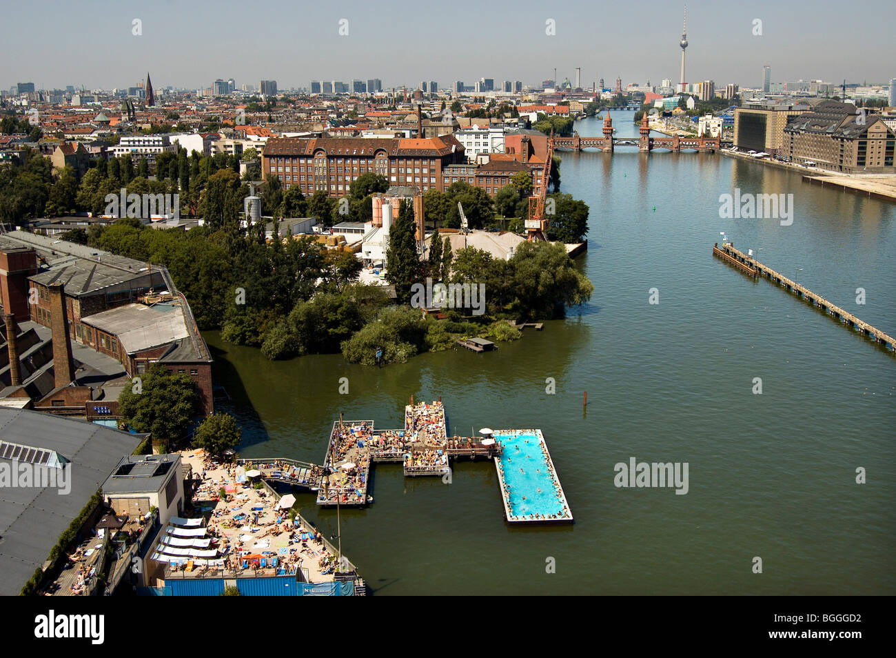 Spree river berlin bathing ship hi-res stock photography and images - Alamy
