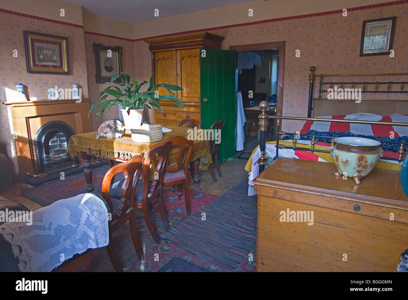Beamish museum, Miner's house interior, The Colliery, 1913, Durham ...