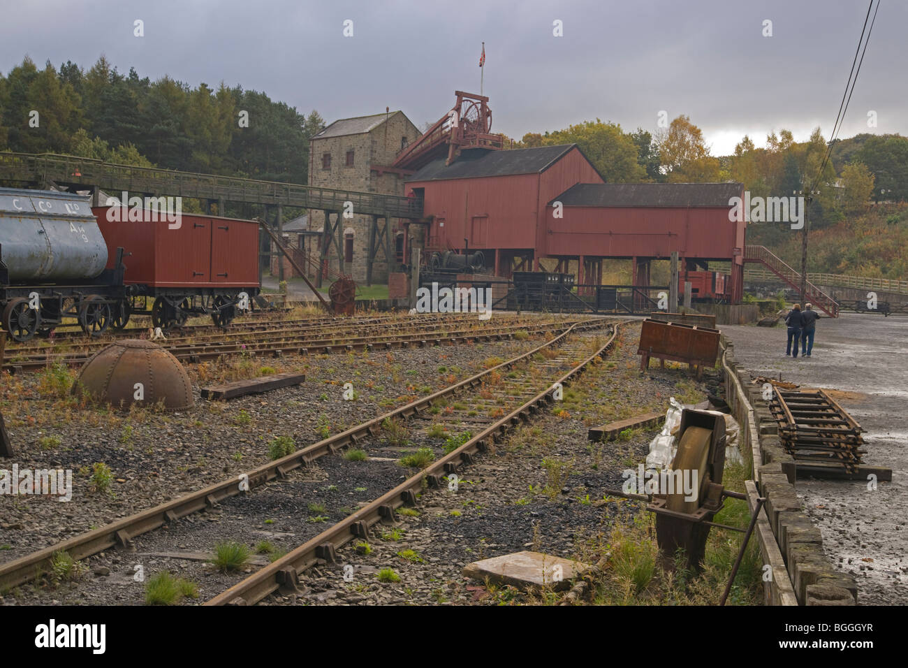 Beamish open air museum, The Colliery goods yard, 1913, Durham, County ...