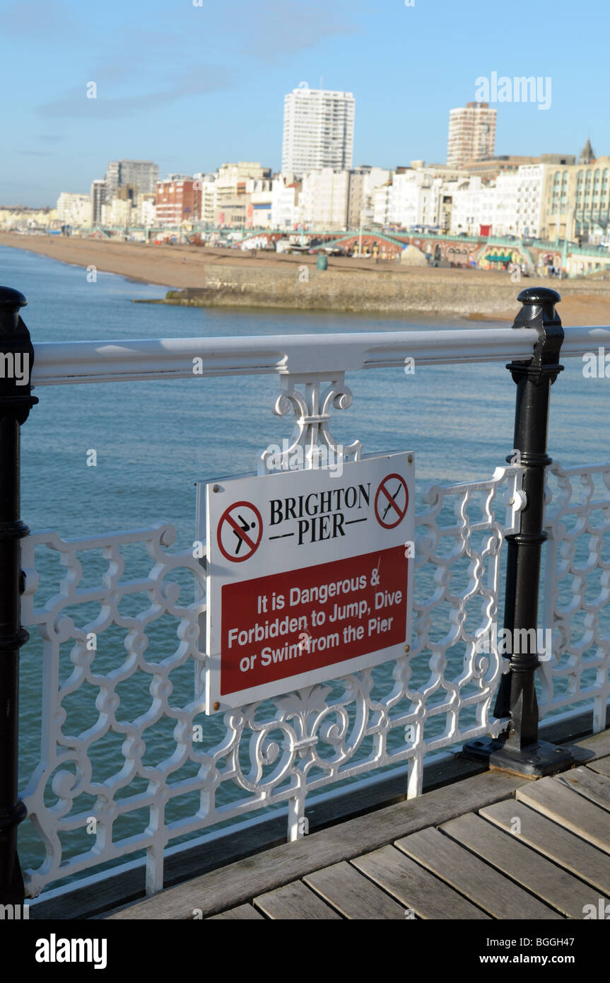 Warning sign on seafront hi-res stock photography and images - Alamy