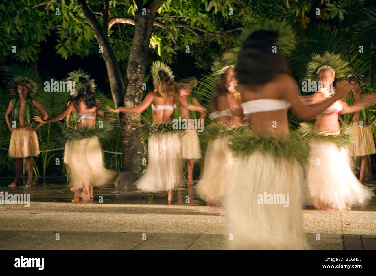Female Hula dancers, Bora Bora, French Polynesia Stock Photo - Alamy