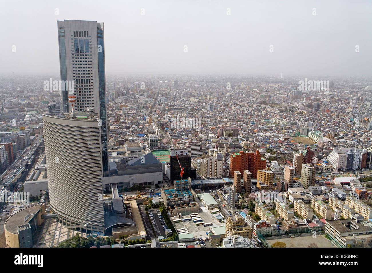 Cityscape of Tokyo, Japan, aerial perspective Stock Photo - Alamy