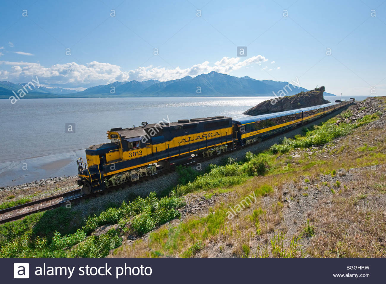 Alaska Turnagain Arm Alaska Railroad High Resolution Stock Photography ...