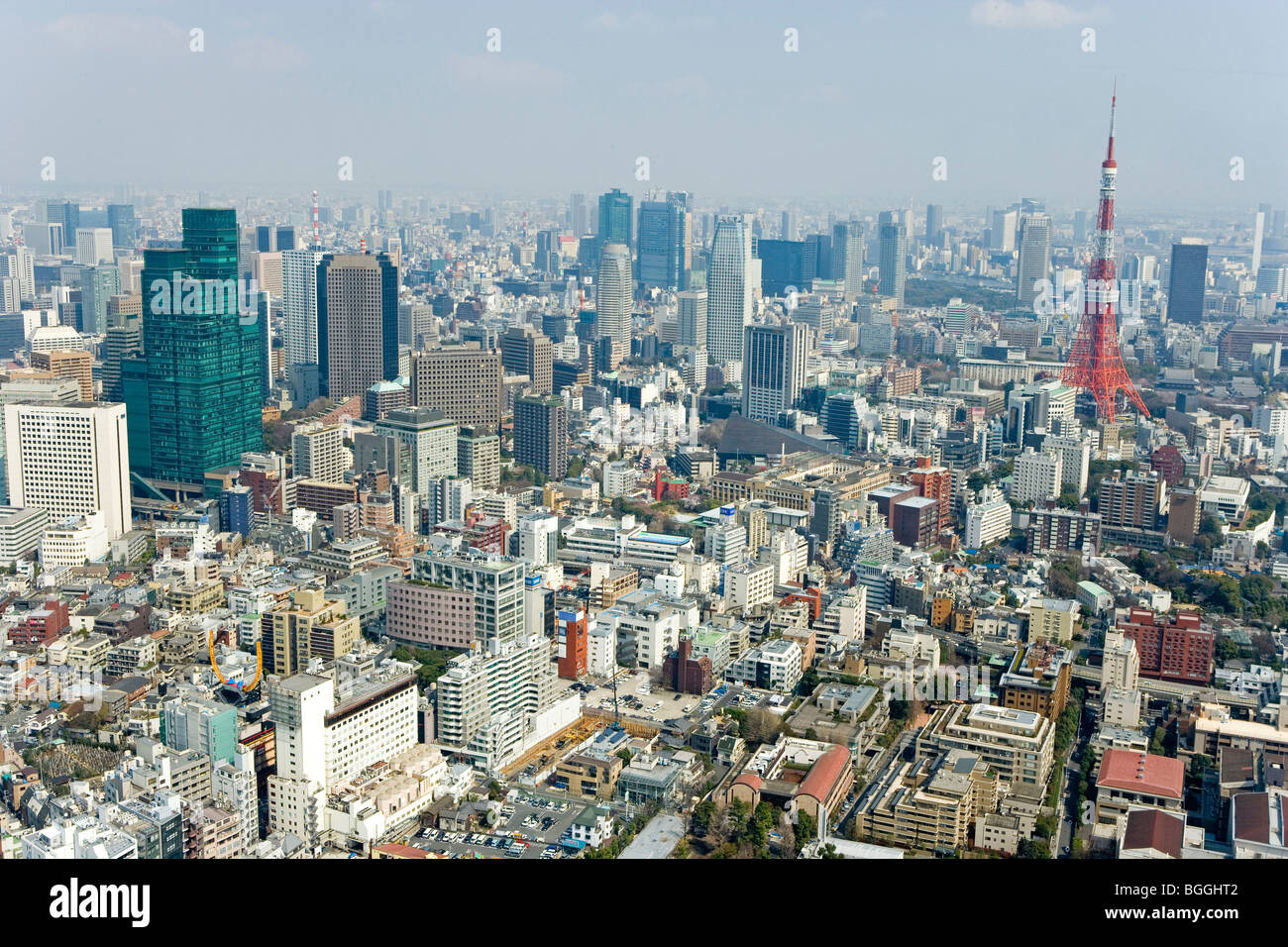 Skyline of Tokyo, Japan, aerial perspective Stock Photo - Alamy