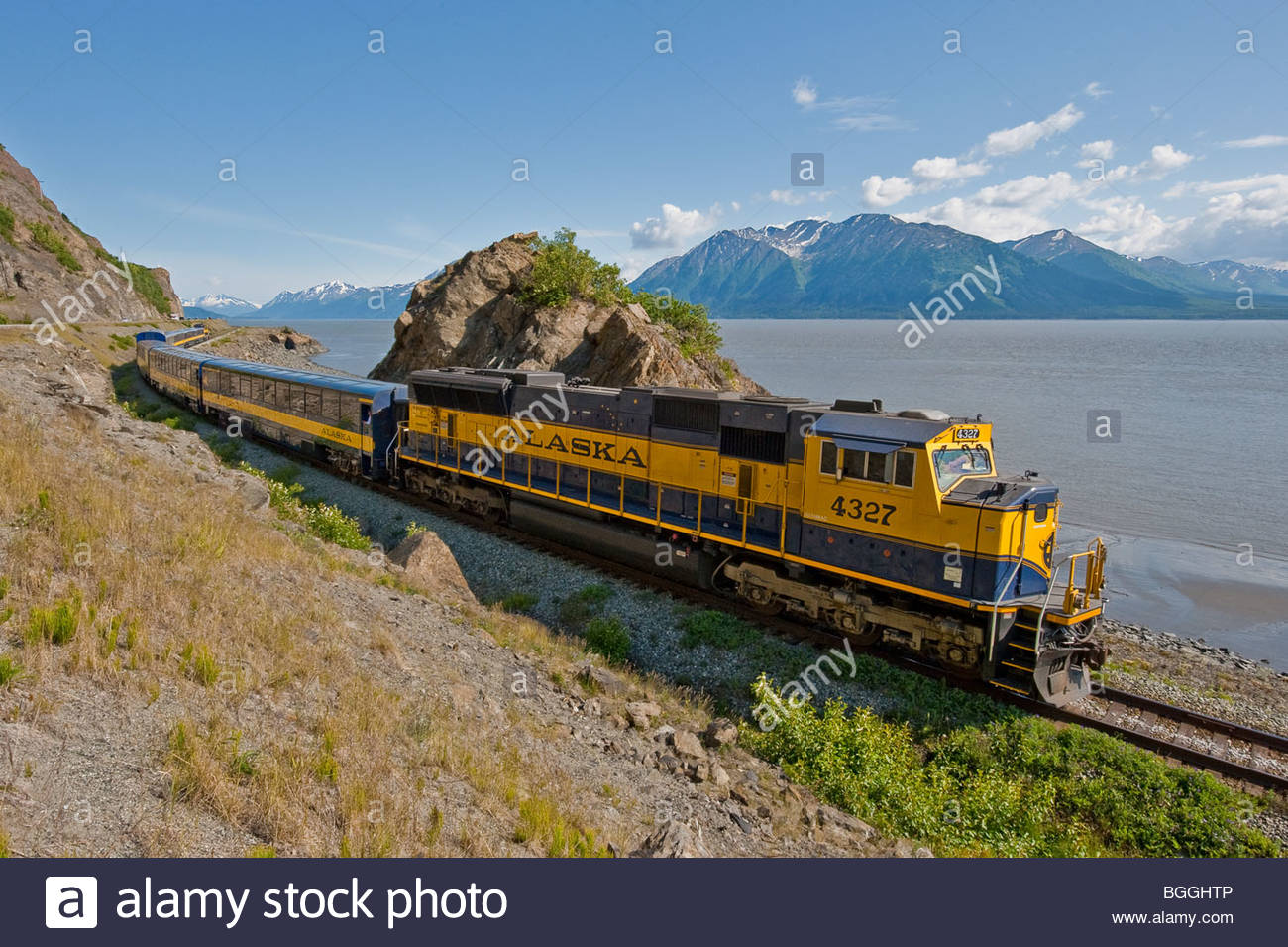 Alaska Turnagain Arm Alaska Railroad High Resolution Stock Photography ...