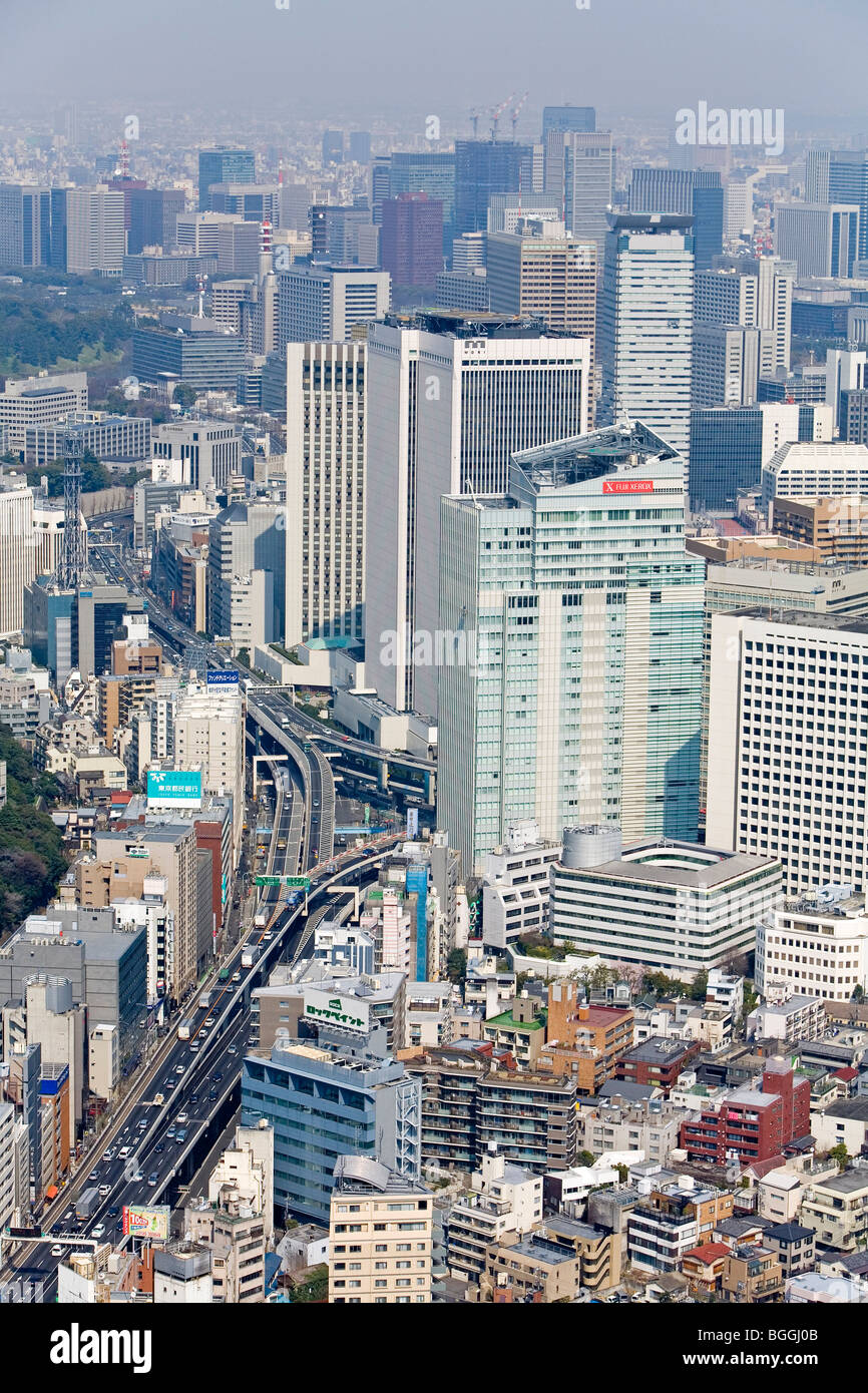 Skyline of Tokyo, Japan, aerial perspective Stock Photo - Alamy