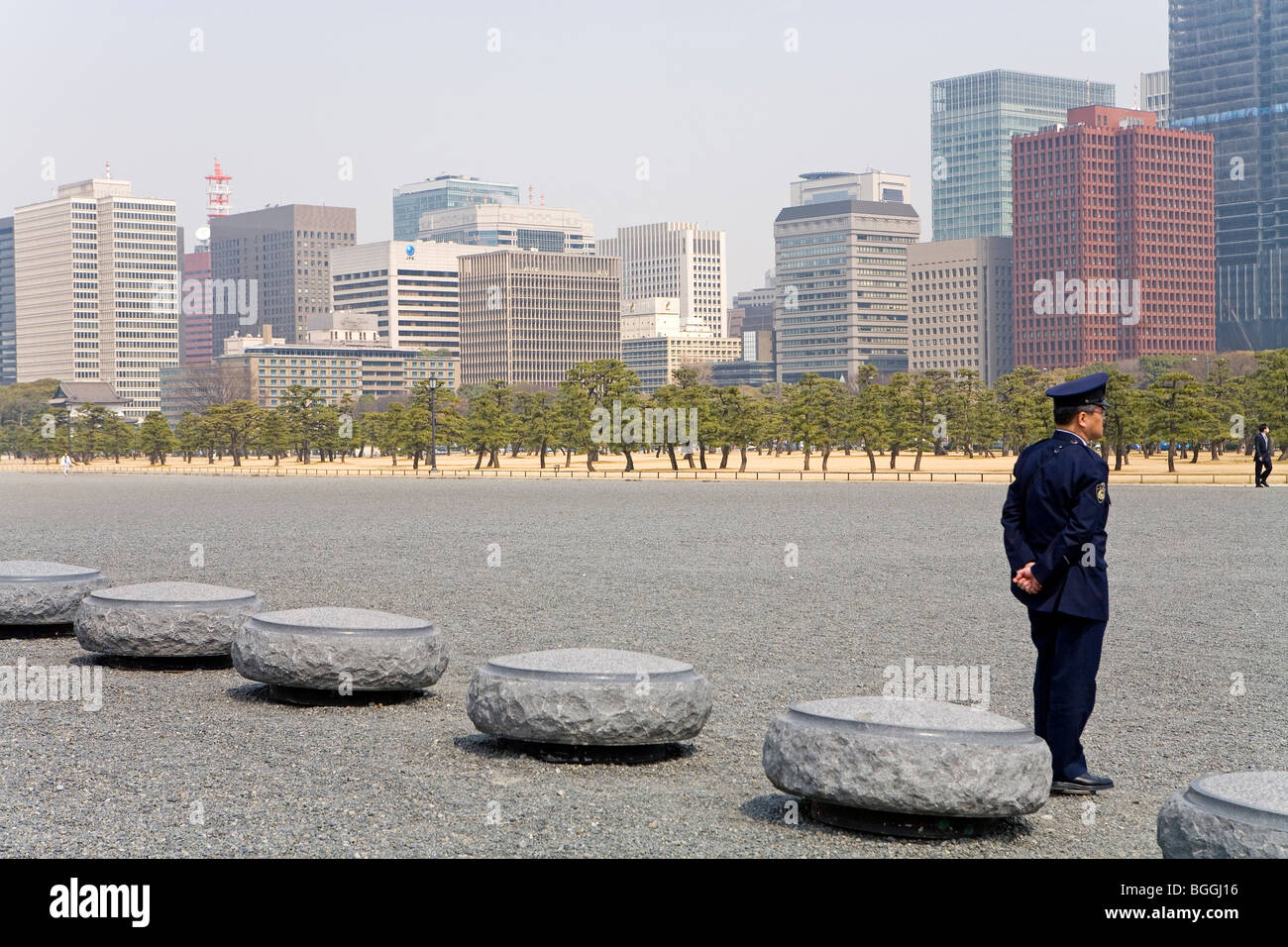 Guard in a park, Tokyo, Japan Stock Photo - Alamy