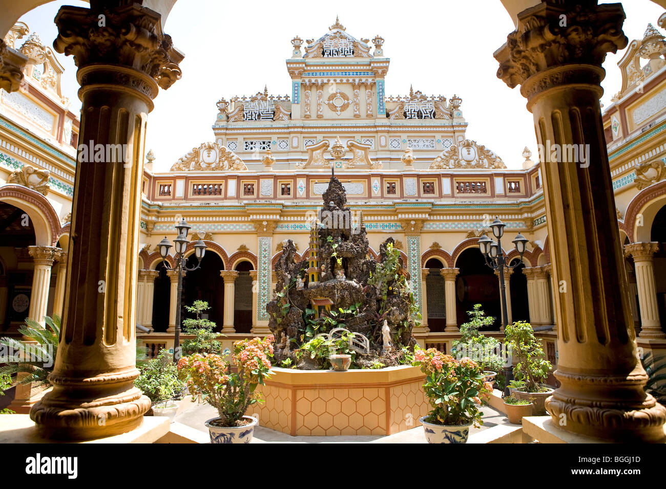 Courtyard of a temple, Vietnam Stock Photo - Alamy