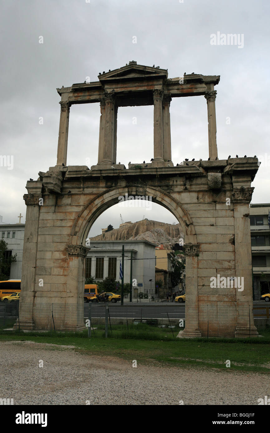 Hadrians Arch Athens Greece Stock Photo - Alamy