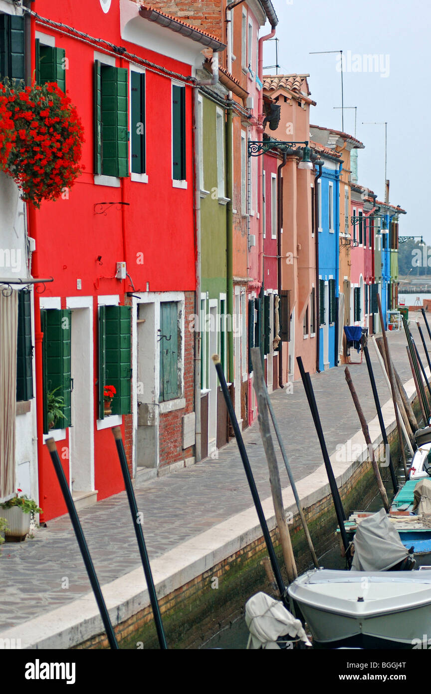 Colourful houses in Burano, Venice, Italy Stock Photo - Alamy