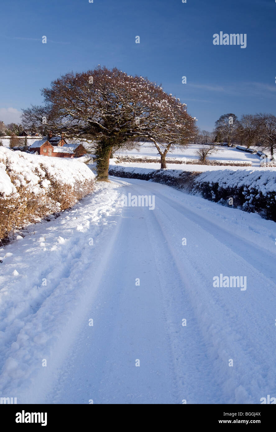 Lane snow hi-res stock photography and images - Alamy