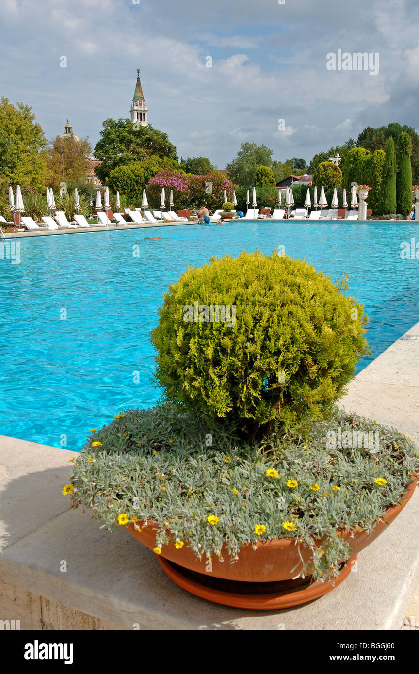 Swimming pool of a hotel, Venice, Italy Stock Photo - Alamy