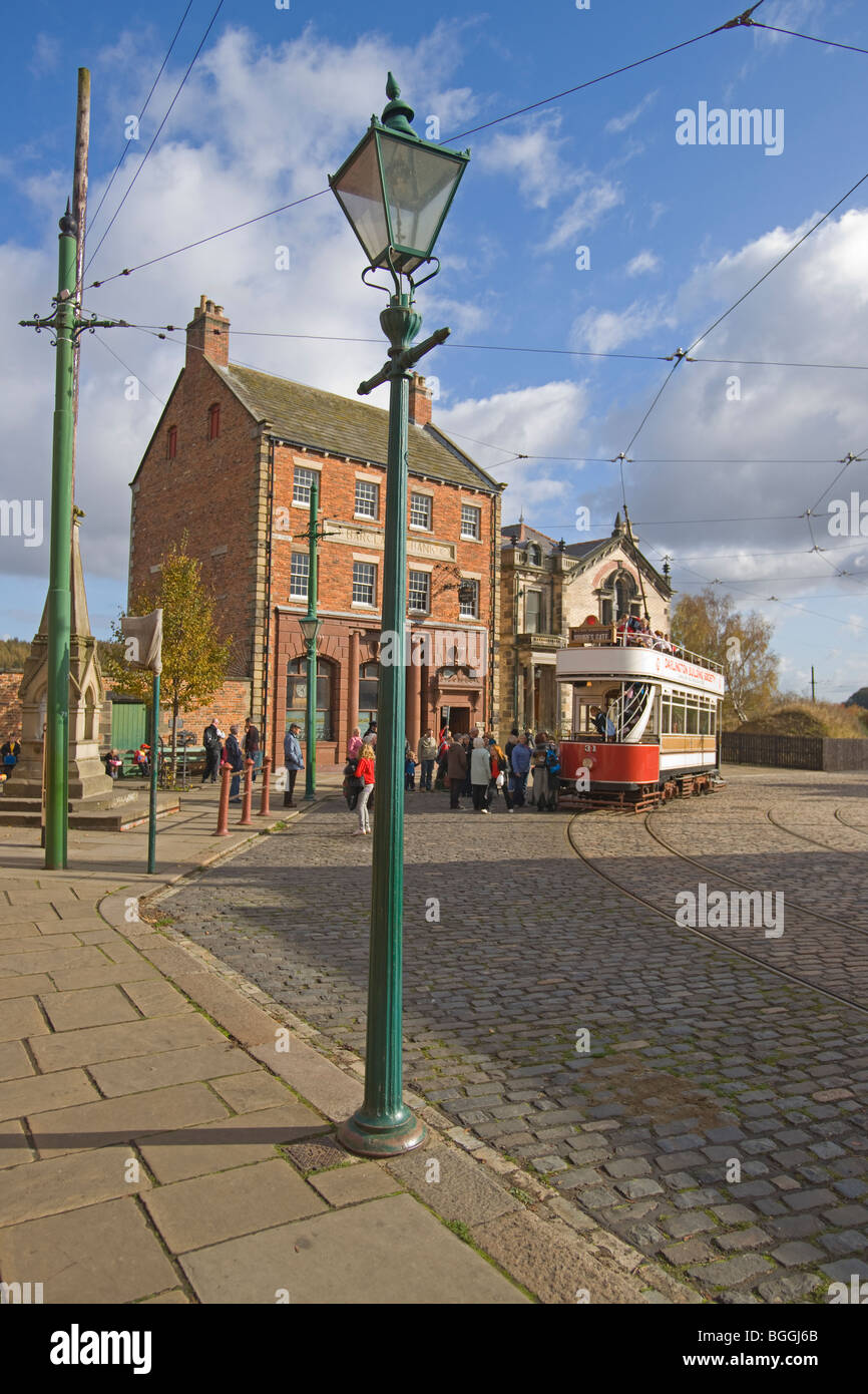 Beamish open air museum, vintage tram transport, Durham, County Durham ...