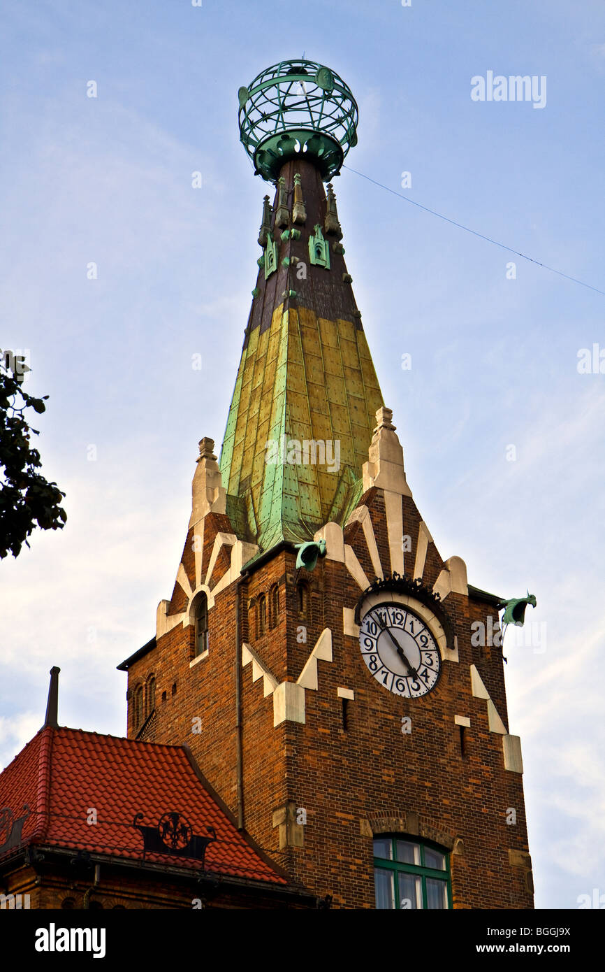 The Globe House a prime example of Art Nouveau topped by a pyramidal ...