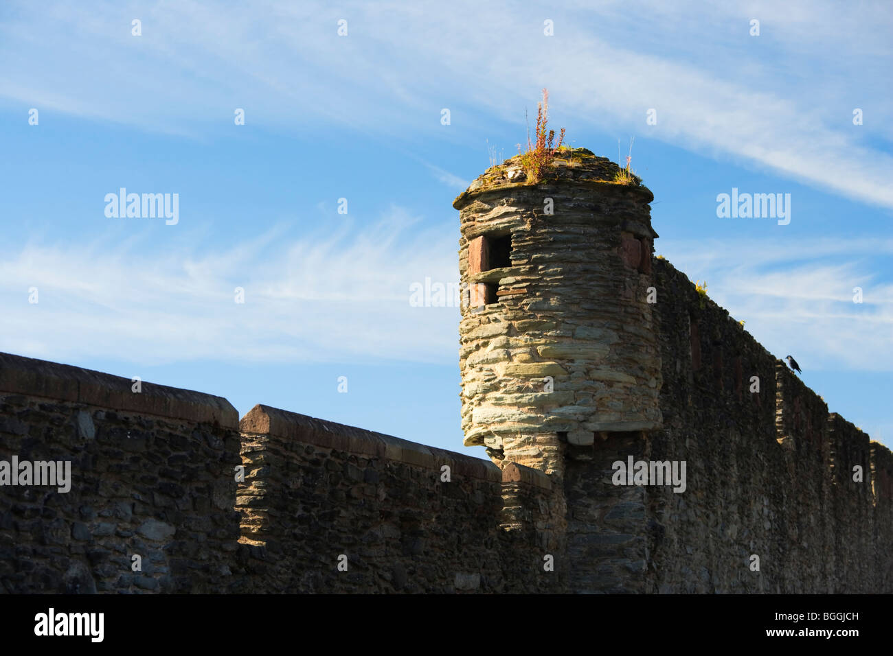 Lookout tower on the old town walls of Londonderrry, County Londnderry ...