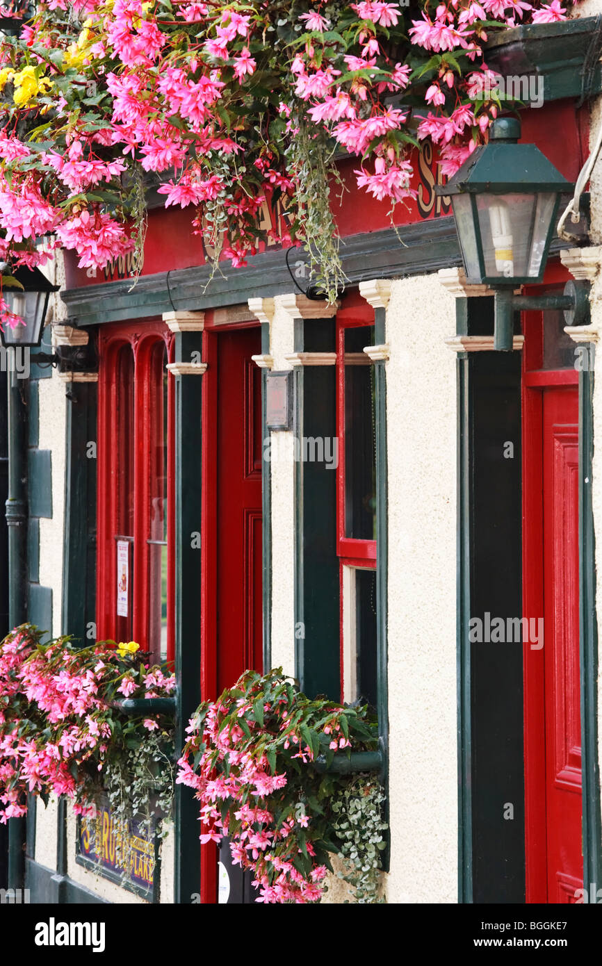 The facade of the O'Kane pub in the town of Randalstown, County Antrim ...