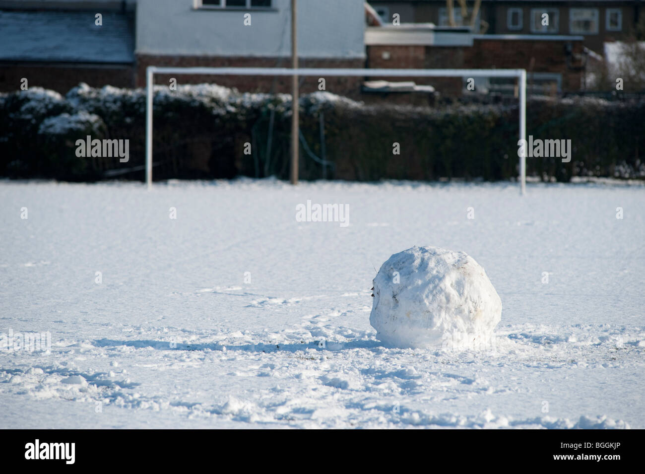 Football pitch with snow hi-res stock photography and images - Alamy