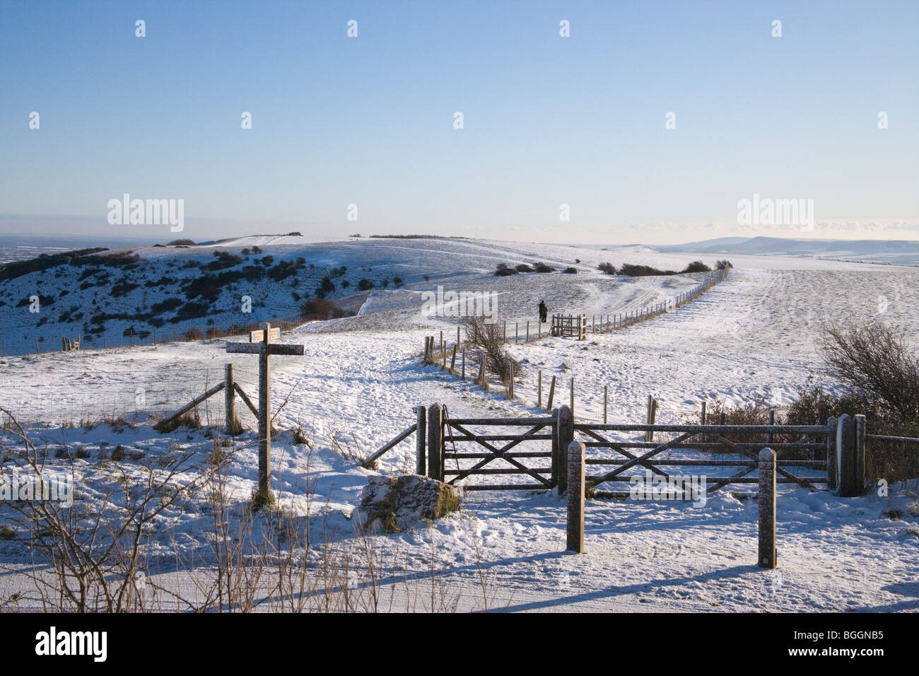 Ditchling beacon south downs winter hi-res stock photography and images ...