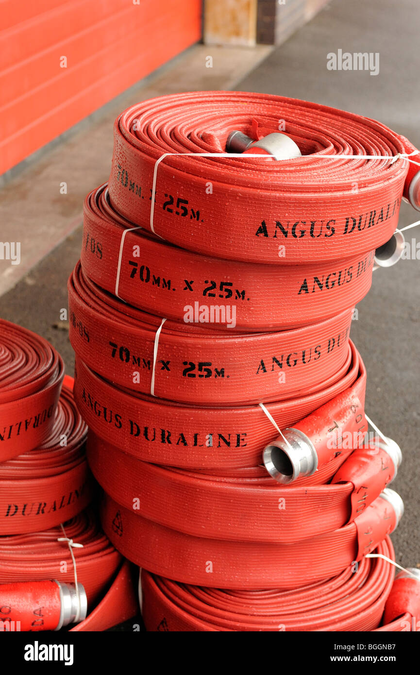 70mm Fire Hose reels by Angus Duraline Stock Photo - Alamy