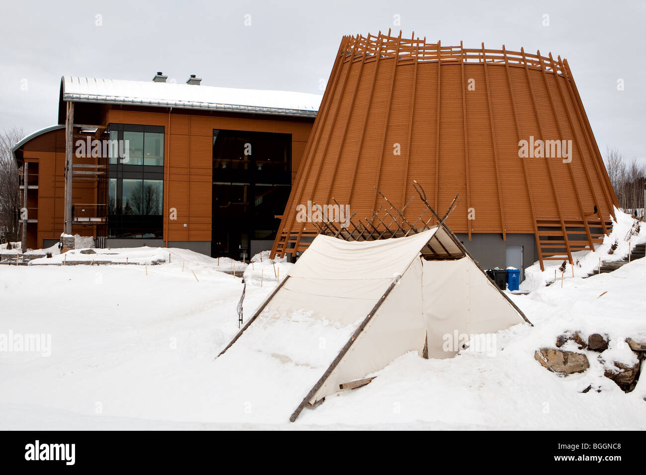 L'Hotel-Musee de Wendake hotel-museum is pictured in the Huron reserve ...