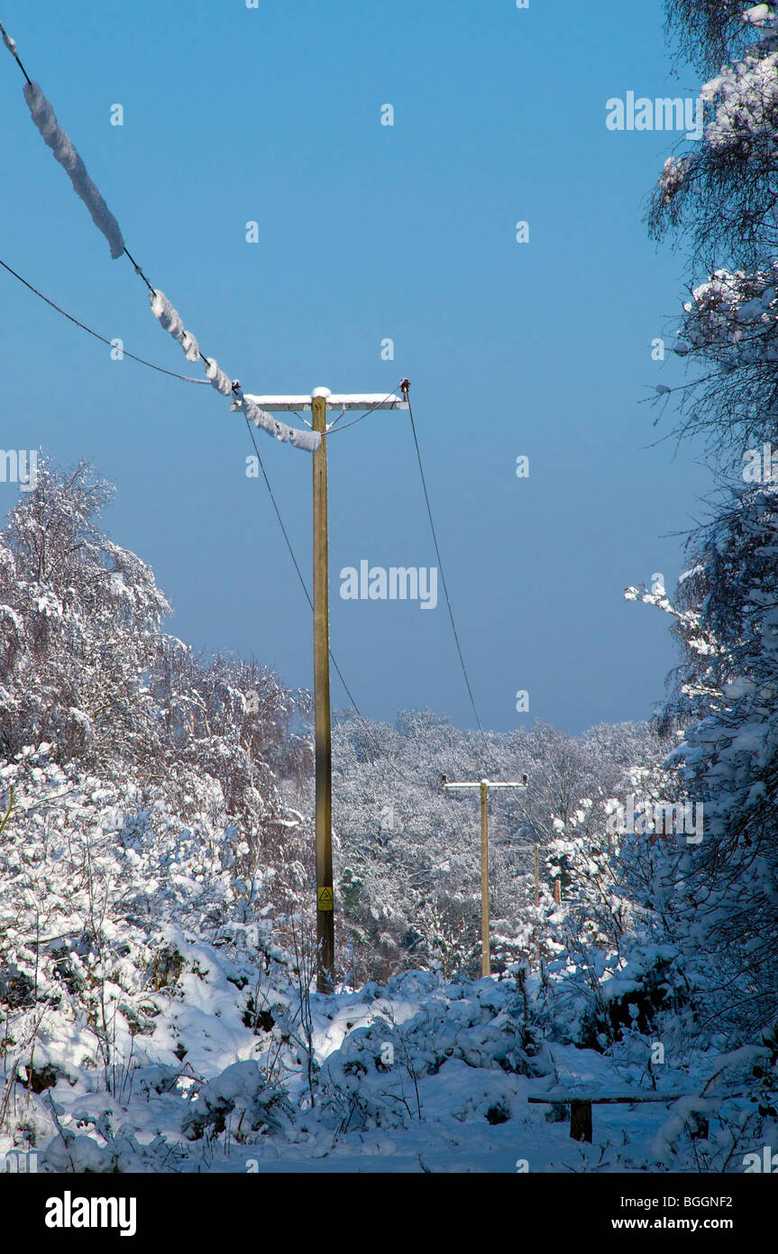 Cables ice on power transmission hi-res stock photography and images ...