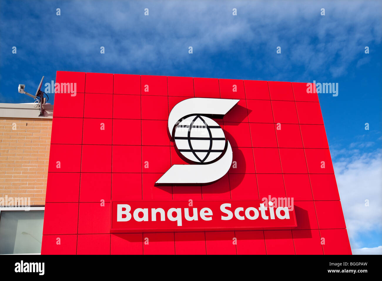 Banque Scotia logo is pictured on a Quebec city bank Stock Photo - Alamy