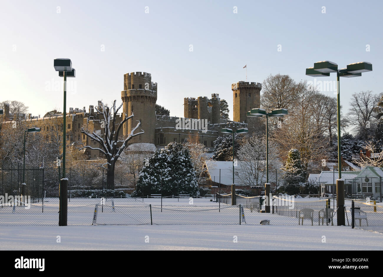 Warwick Castle in winter, Warwickshire, England, UK Stock Photo - Alamy