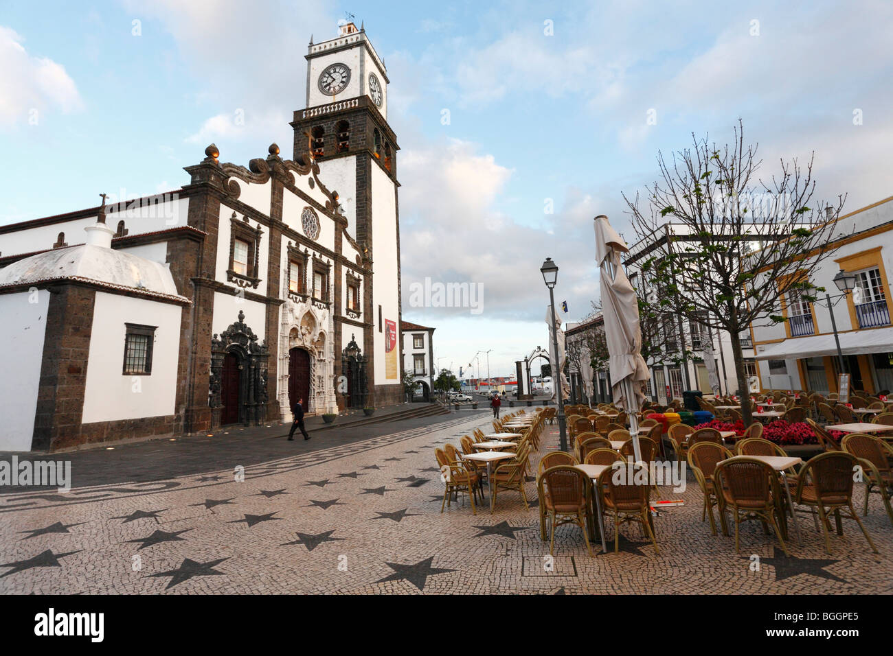 The Mother Church (Igreja Matriz), in the azorean city of Ponta Delgada ...