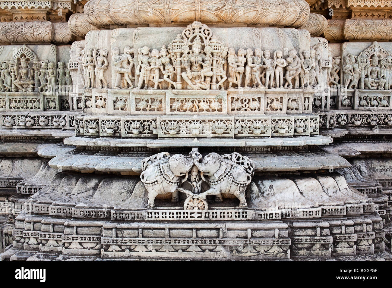 adinath jain temple in rajasthan state in india Stock Photo - Alamy