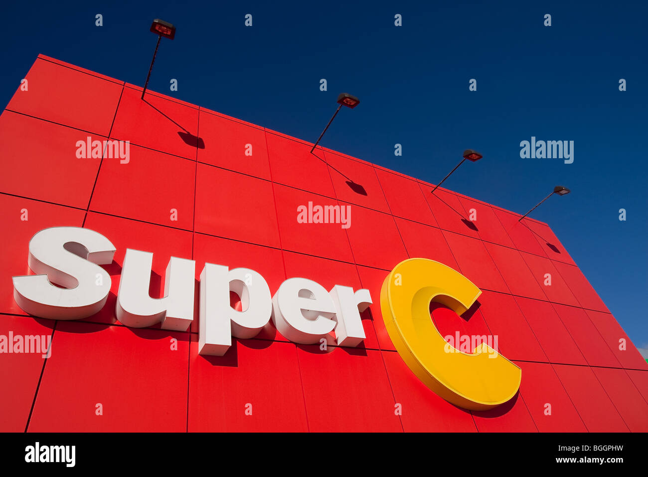 A client walks by a Super C grocery store Stock Photo - Alamy