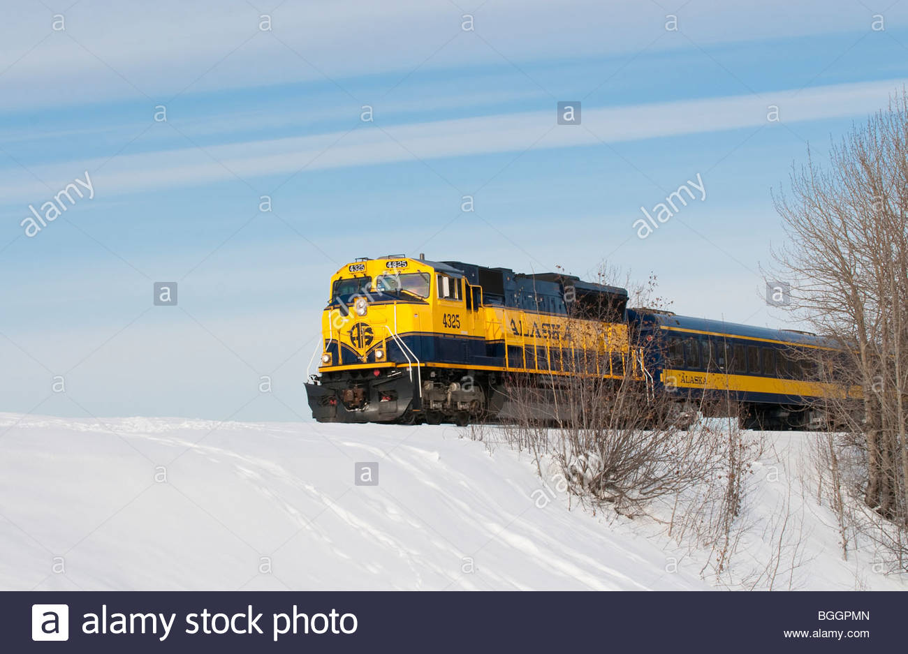 The Alaska Railroad Train Winter Stock Photos & The Alaska Railroad ...