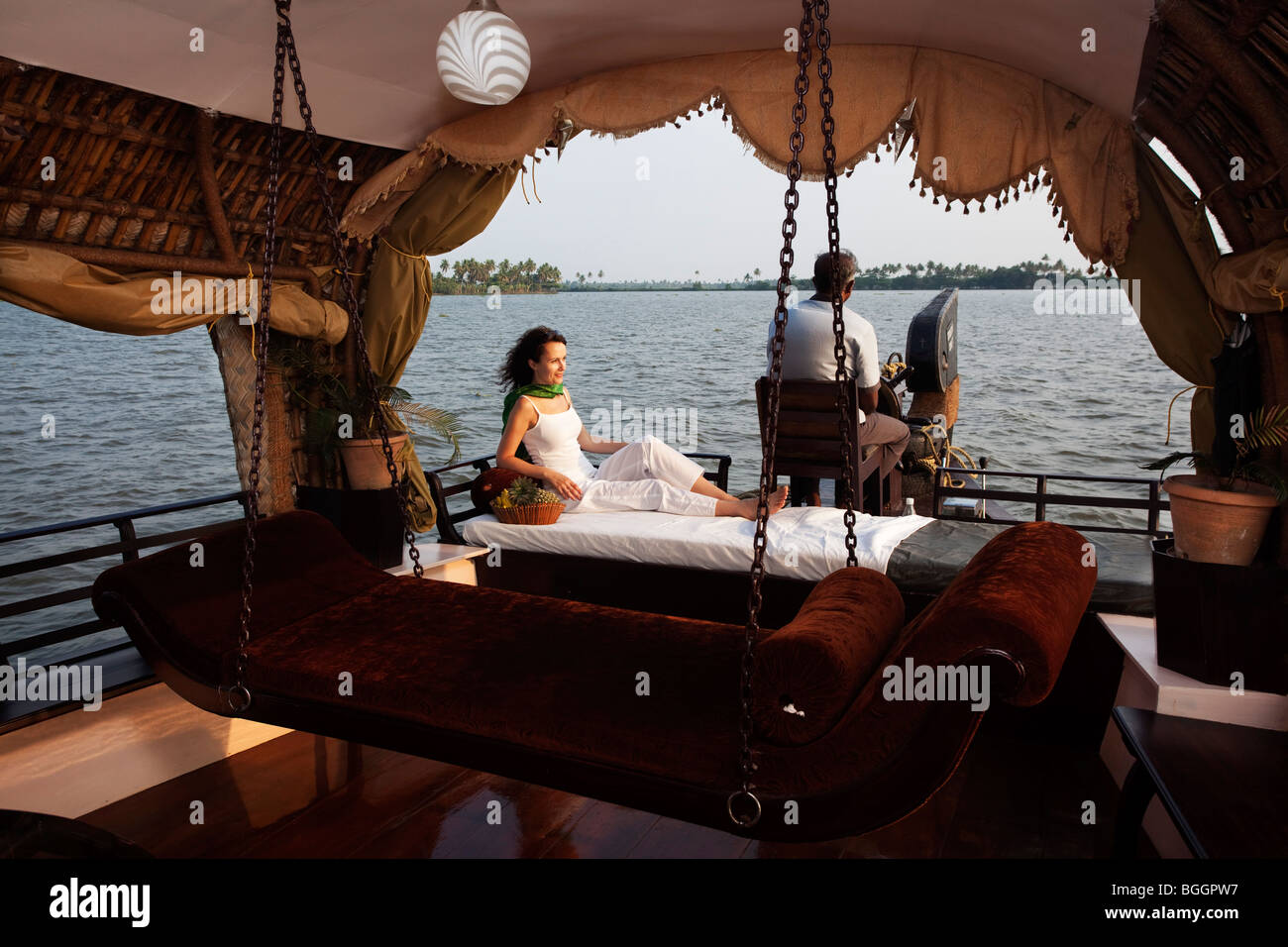houseboat tour in the backwaters in Kerala state india Stock Photo - Alamy