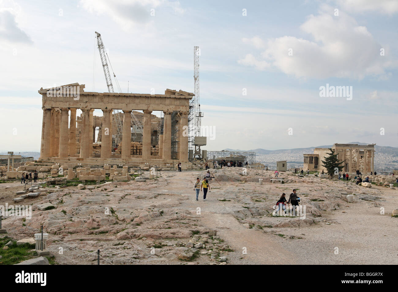 The Parthenon 447-432BC Temple to Athena on the Acropolis Stock Photo ...