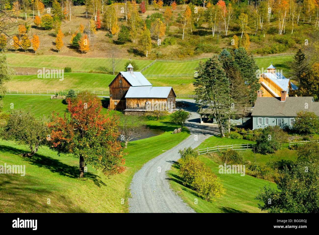 Farm on Cloudland Road Near Woodstock Vermont USA Stock Photo - Alamy