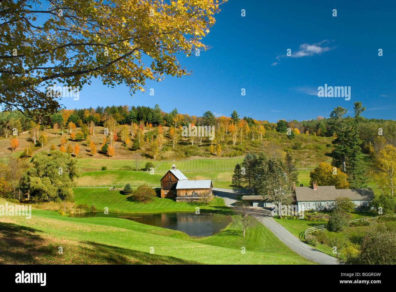 Farm on Cloudland Road Near Woodstock Vermont USA Stock Photo - Alamy